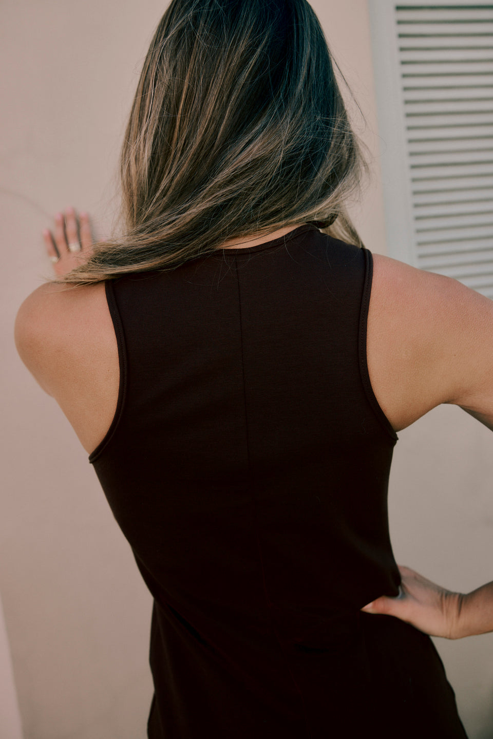 Racer Shape Fitted Dress - Front slit that has an adjustable height by ...